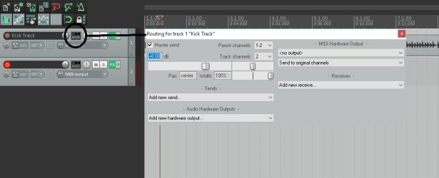 REAPER : MIDI-Trigger a Drum VSTi with a Kick Track | Jake Duffie Audio